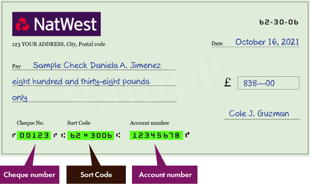 Sort Code 623006 of National Westminster Bank plc in London