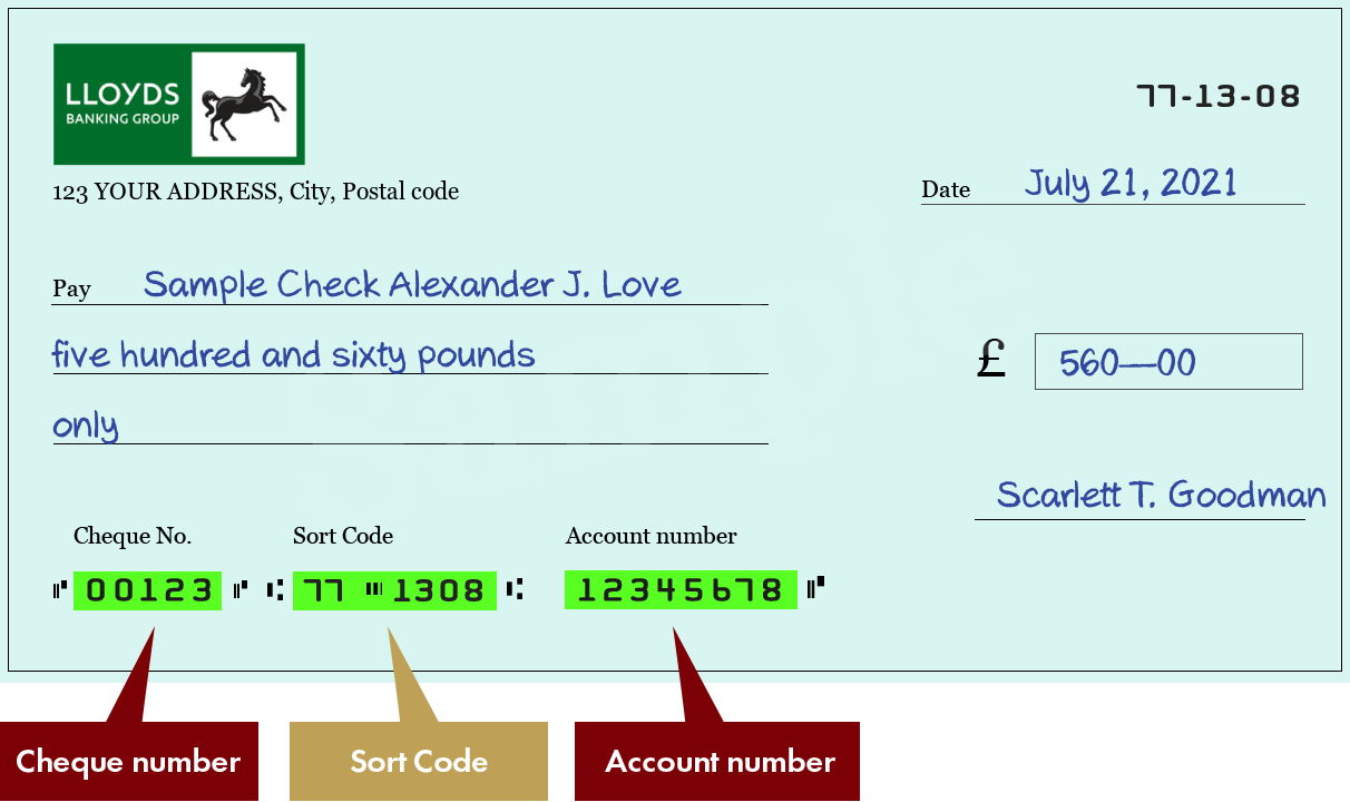Sort Code 771308 of Lloyds Bank plc in Essex