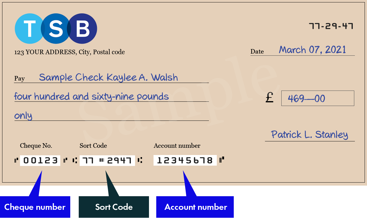 Sort Code 772947 Of TSB Bank Plc In Birmingham Sort Code 772947 Of TSB Bank Plc In Birmingham