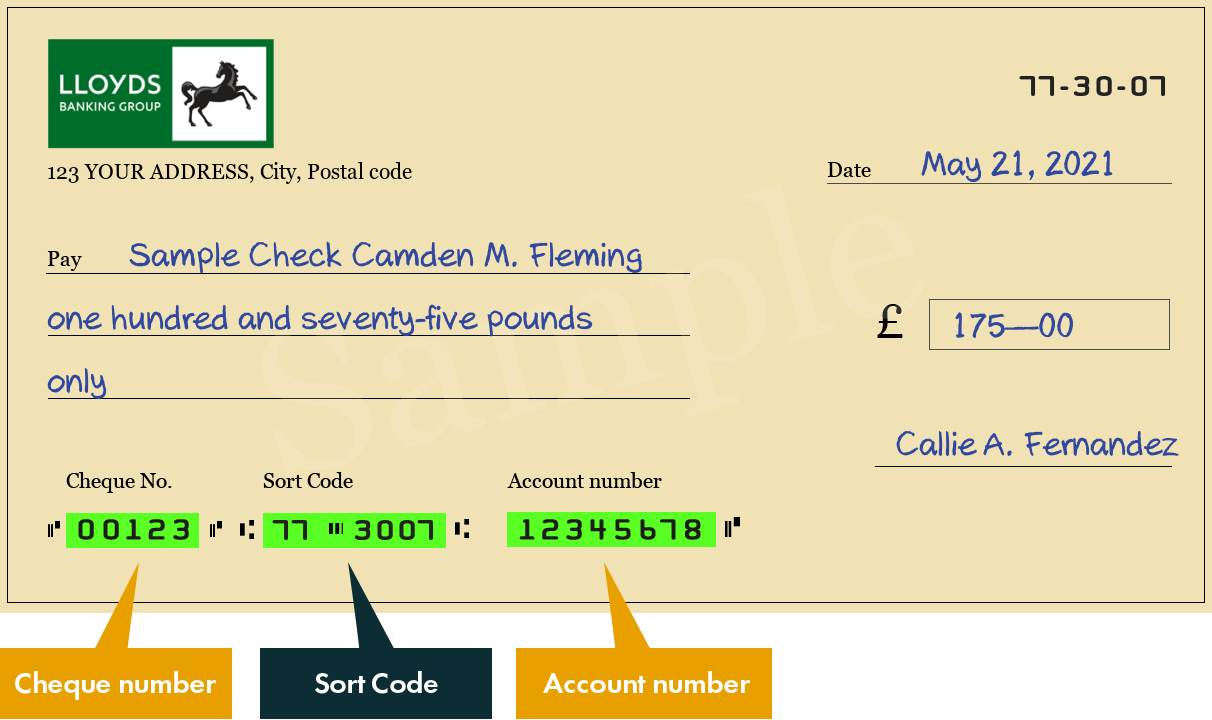 Sort Code 773007 Of Lloyds Bank Plc In Chelmsford Sort Code 773007 Of Lloyds Bank Plc In Chelmsford